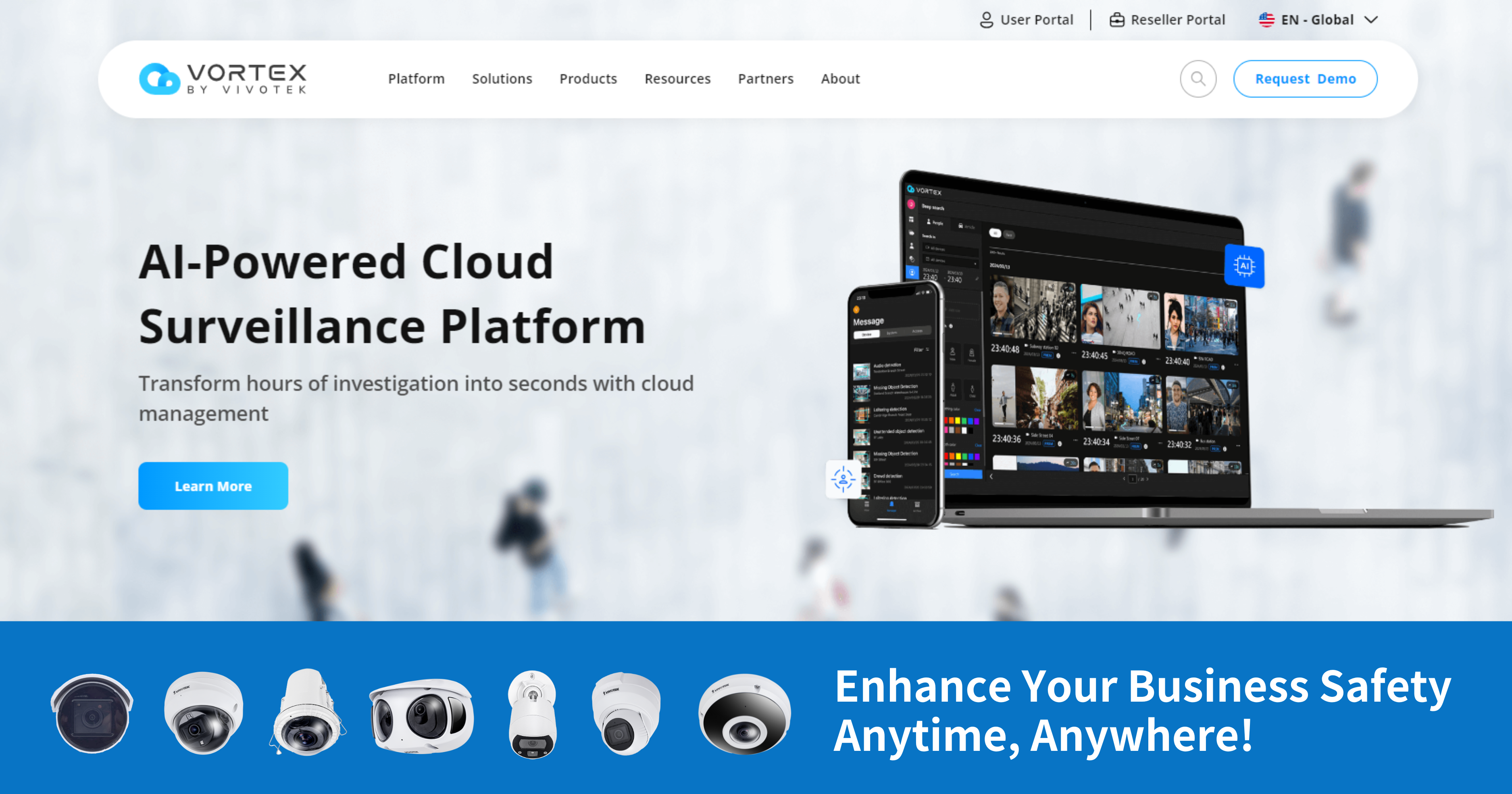 Cloud Video Surveillance with AI-Powered Automation | VORTEX